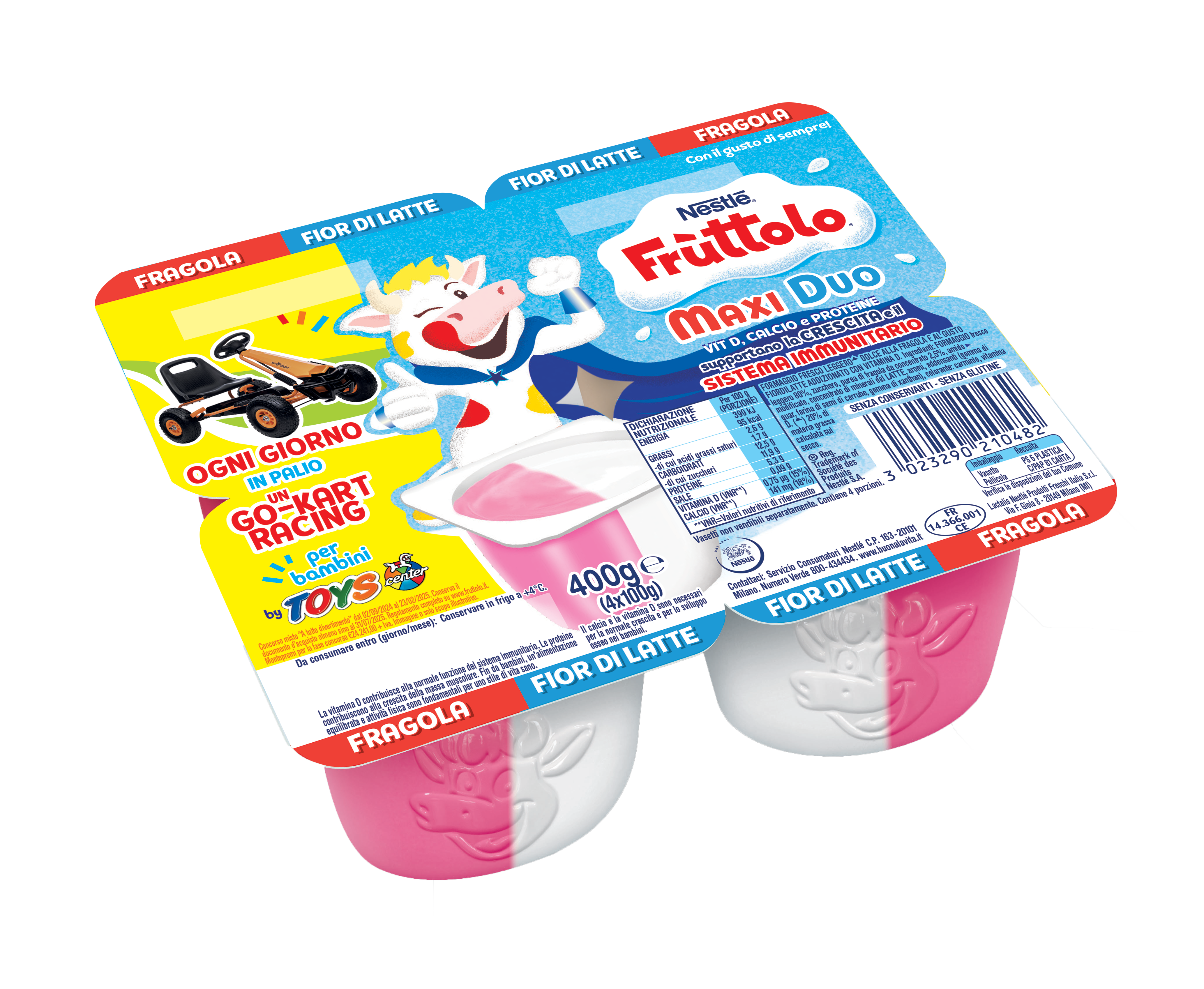Frùttolo Maxi Duo Fragola Fiordilatte - Fruttolo